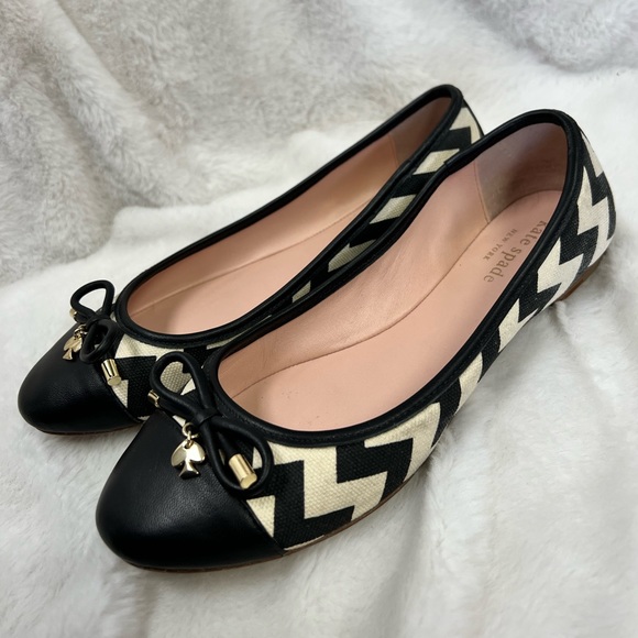 kate spade | Shoes | Kate Spade Chevron Ballet Flats | Poshmark
